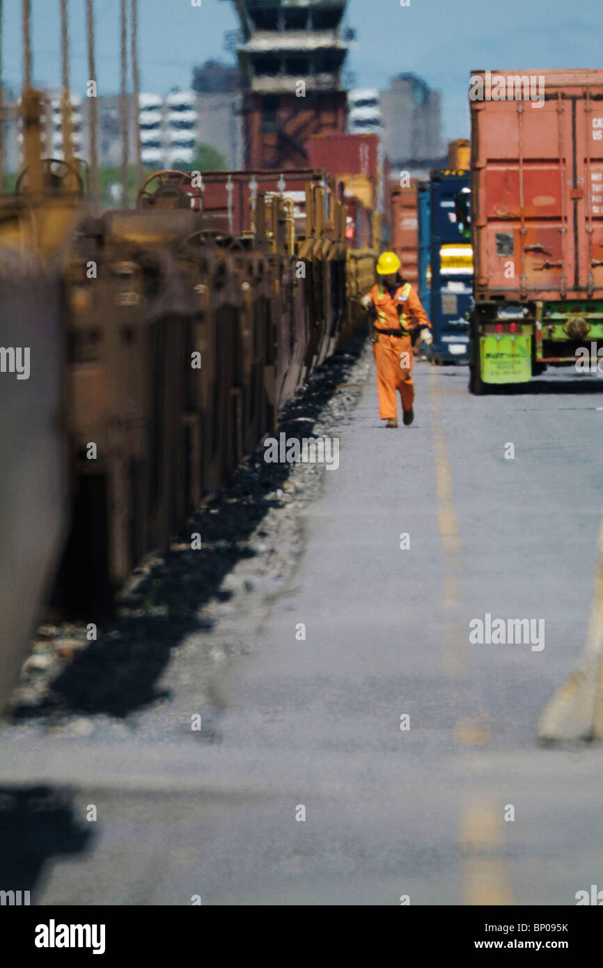 Canada, Quebec, Montréal, marshalling yard Stock Photo - Alamy