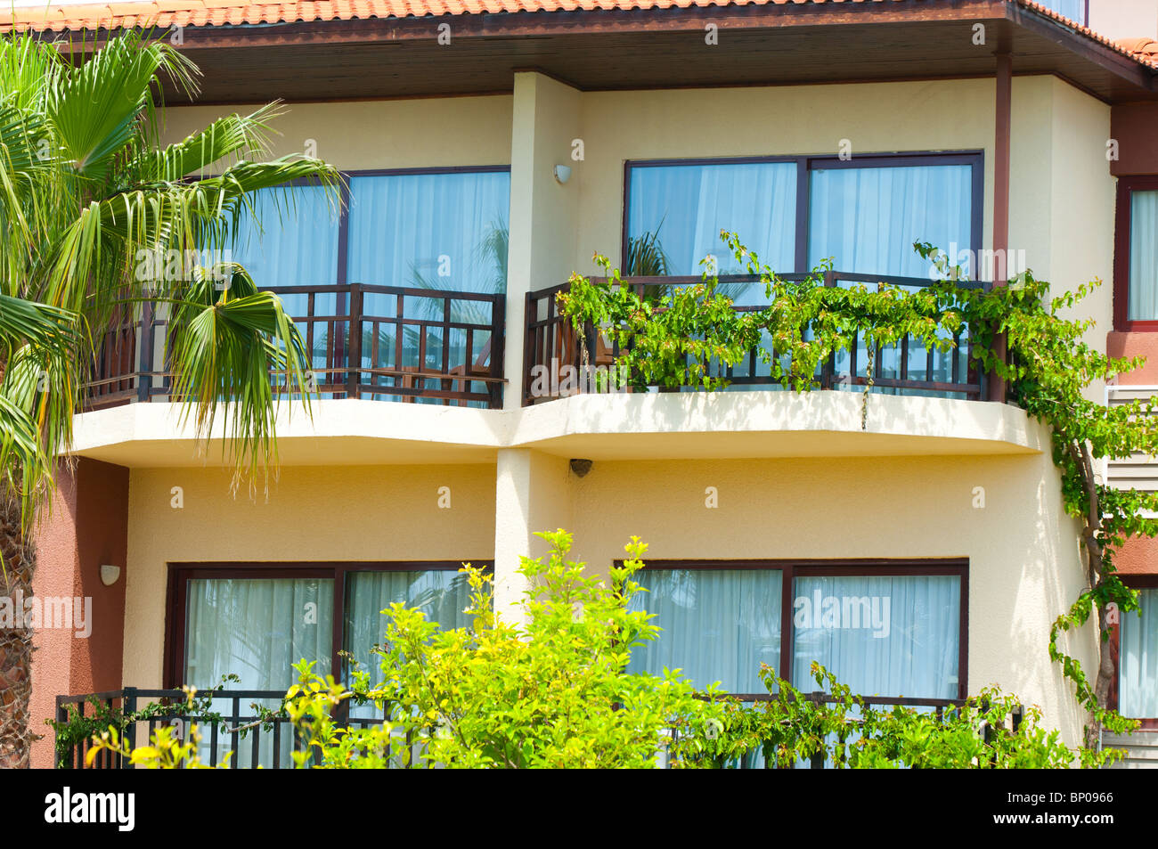 Balconies in hotel Stock Photo - Alamy