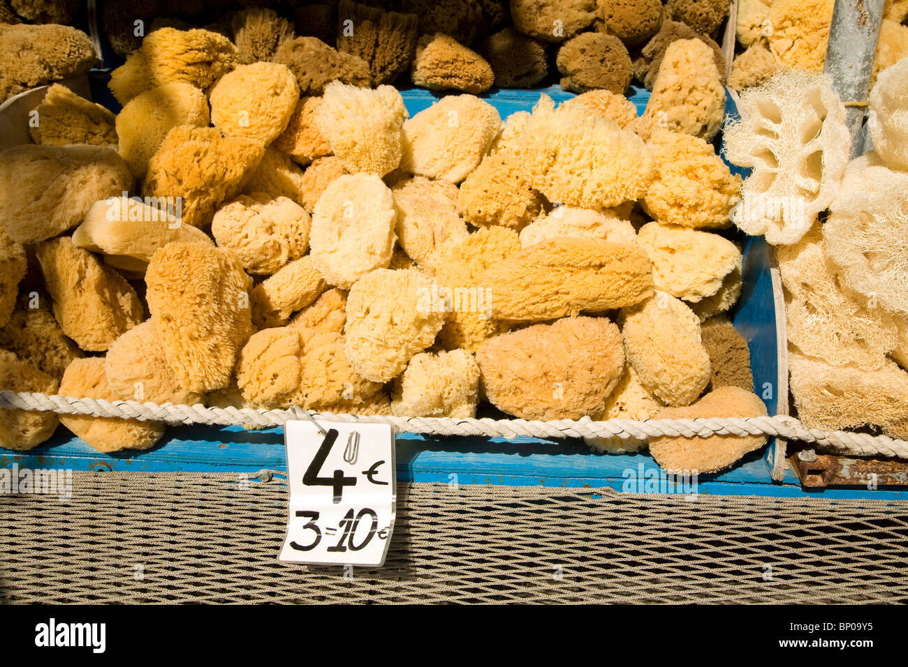 Natural sponges, Rhodes, Greece Stock Photo - Alamy