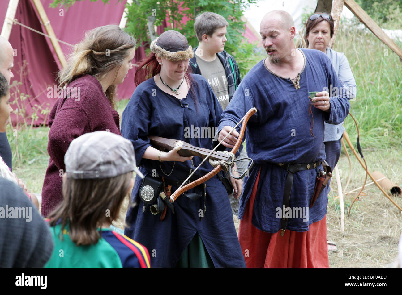 Crossbow lesson at Finland's biggest Viking Market Festival and re ...