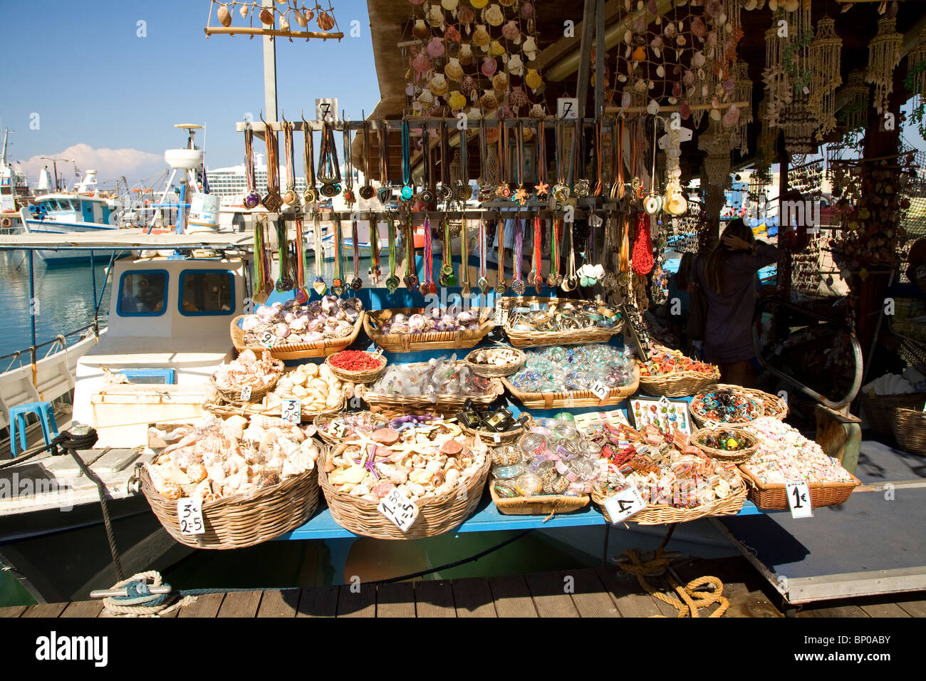 Shells on sale Rhodes town, Rhodes, Greece Stock Photo - Alamy