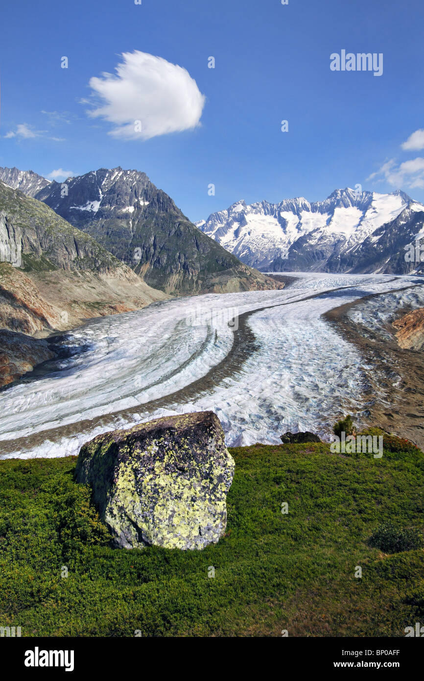 The great Aletsch glacier Stock Photo - Alamy