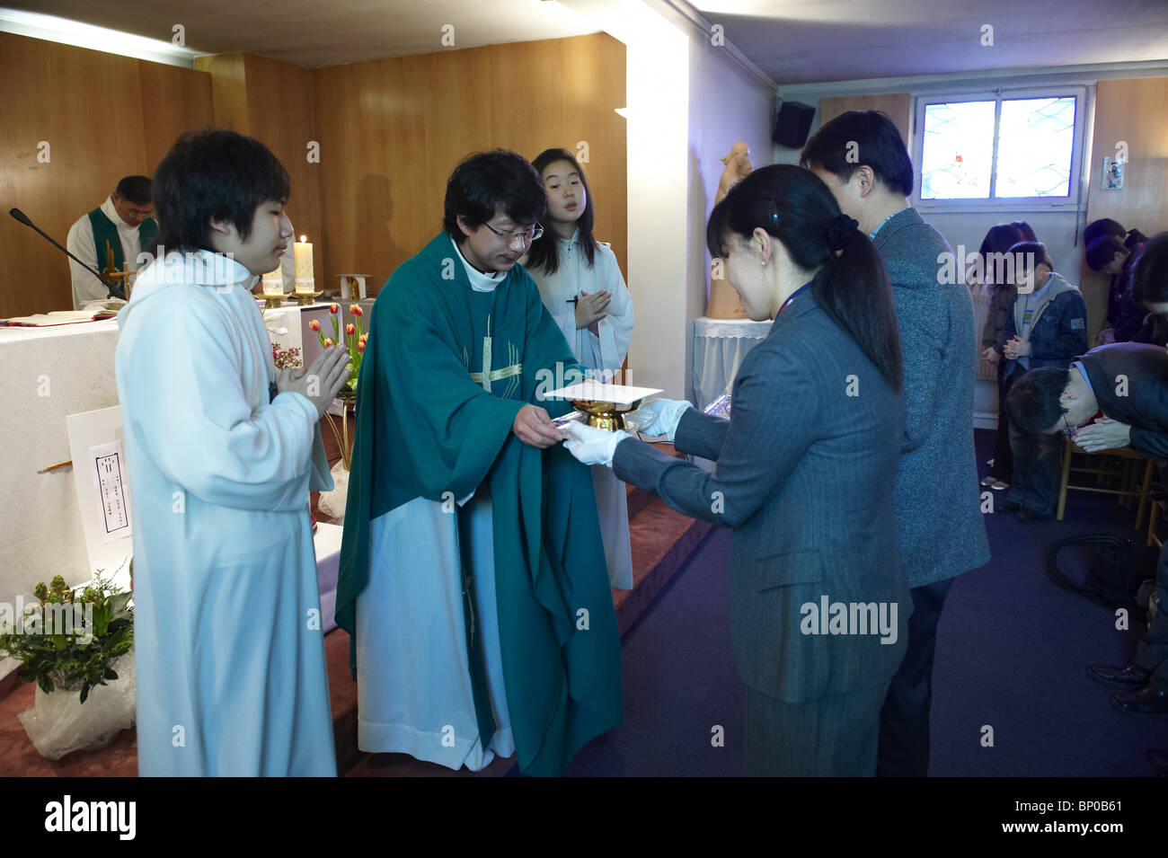 France, Paris, Catholic mass in a Korean church Stock Photo - Alamy