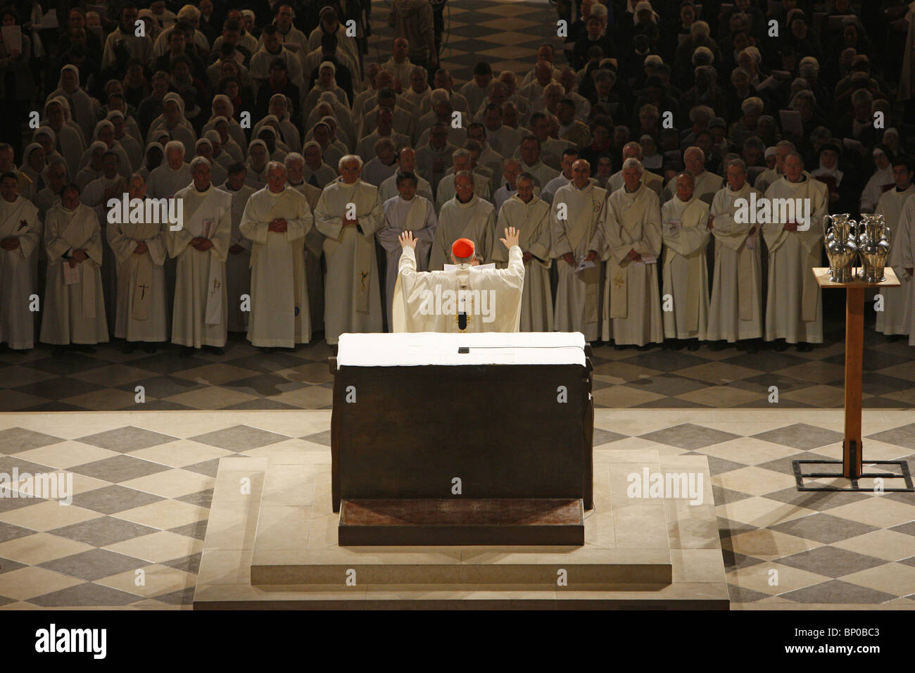 France, Paris, Easter Wednesday celebration in Notre Dame cathedral ...