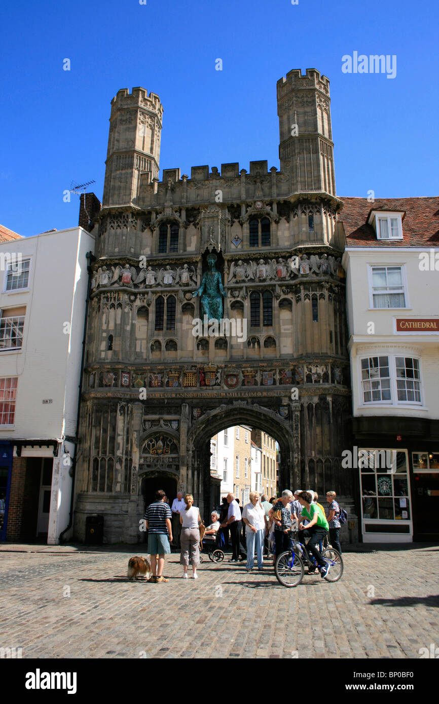 Tourists outside Christ Church Gate built in 1517 now the entrance to ...