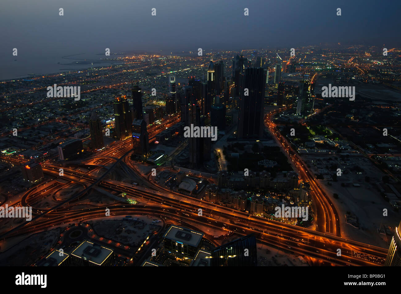 Dubai Cityscape nightscape Stock Photo - Alamy