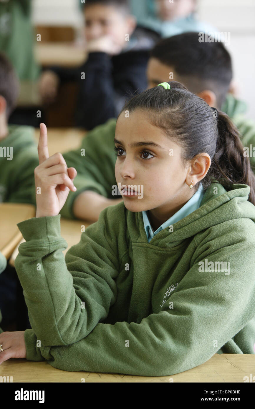 Israel, Nazareth, Palestinian schoolgirl in St Joseph's seminary ...