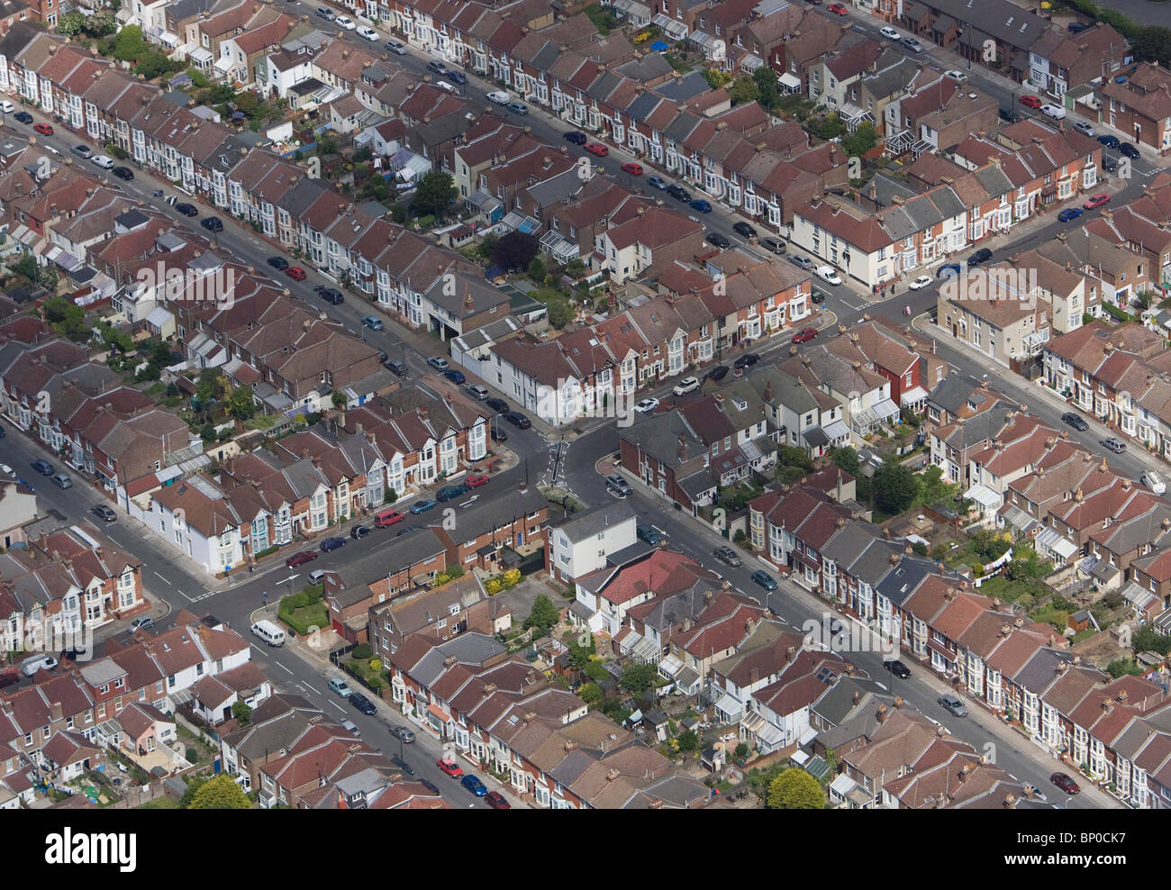 Aerial view of house's in Porstsmouth. Picture by James Boardman Stock ...
