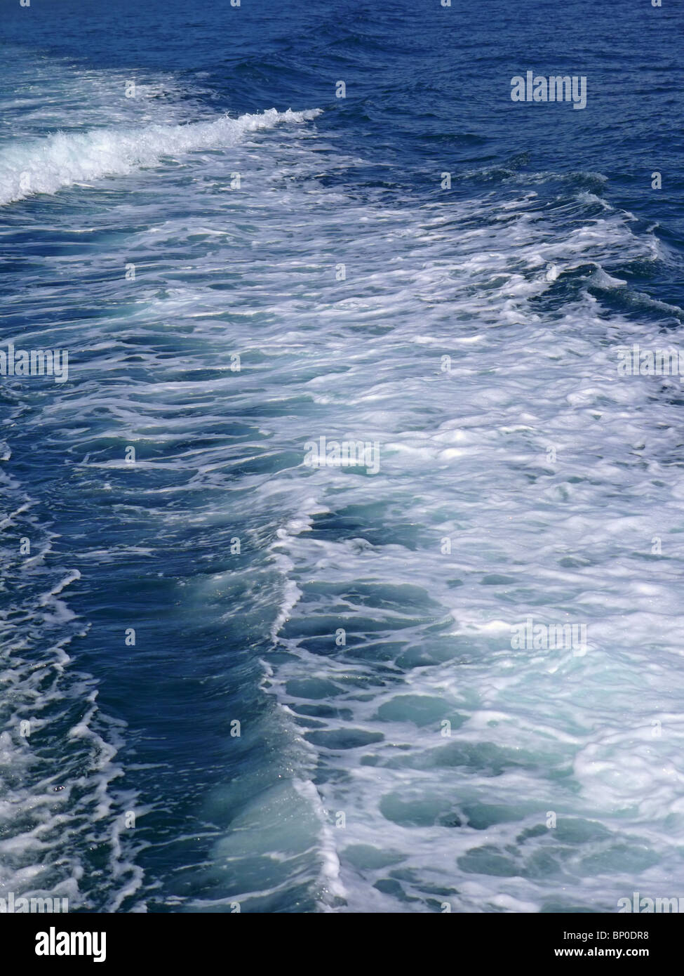 Wake water as it was seen from ferryboat in Siam Gulf, Thailand Stock ...