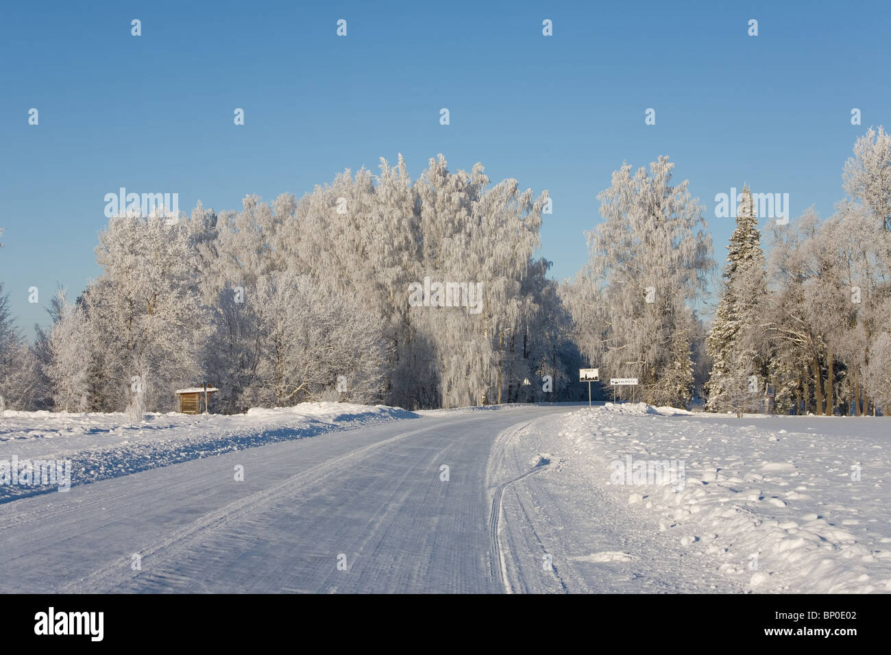 Snowy Winter Landscape, Estonia Stock Photo - Alamy
