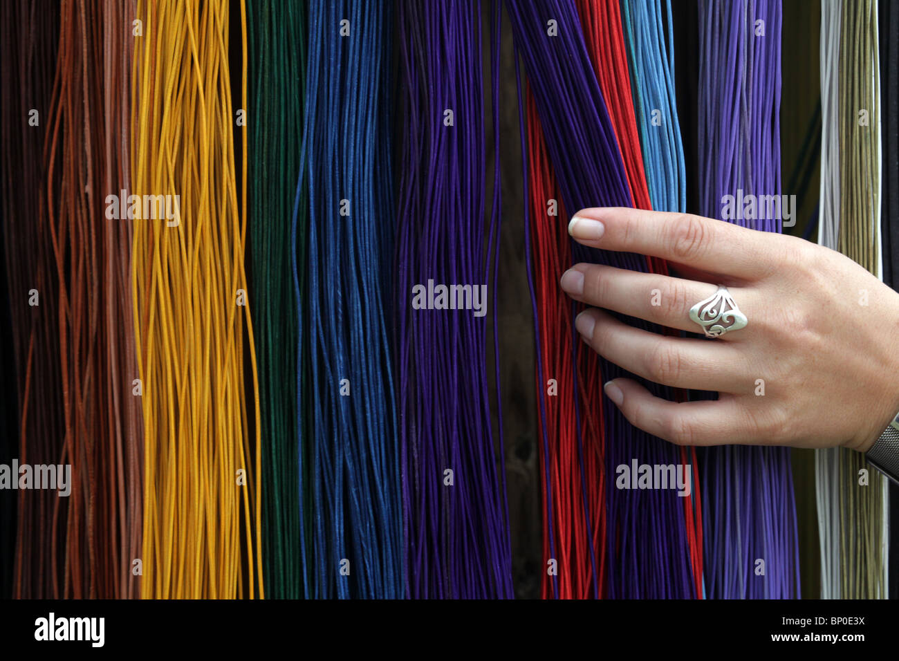 Coloured strips of leather material braids Finland's biggest Viking ...