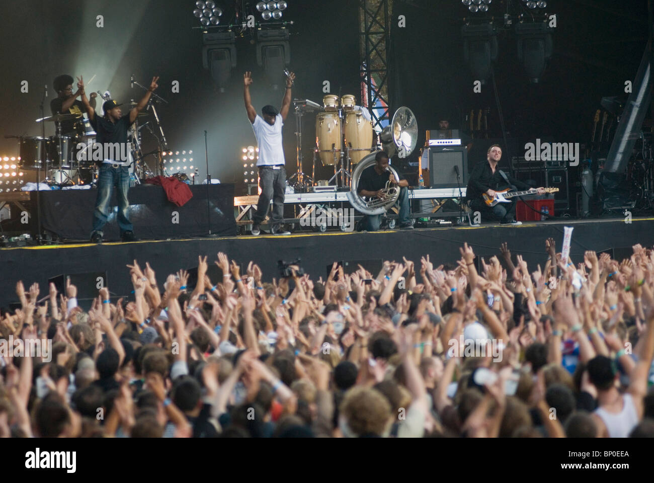 France, Paris region, St Cloud, Rock en Seine music festival Stock ...
