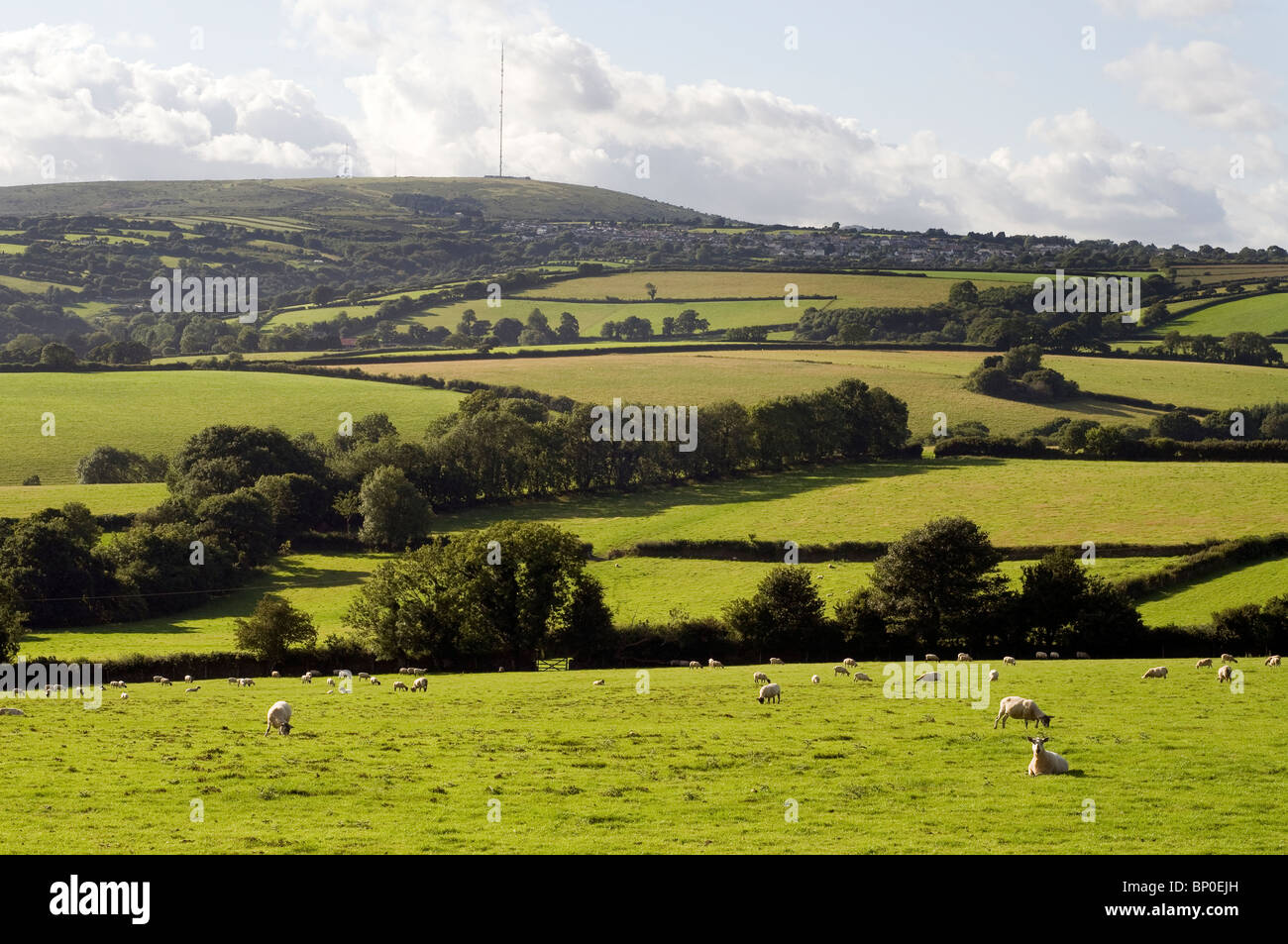 Devon and Cornwall border with Caradon Hill transmitting station ...