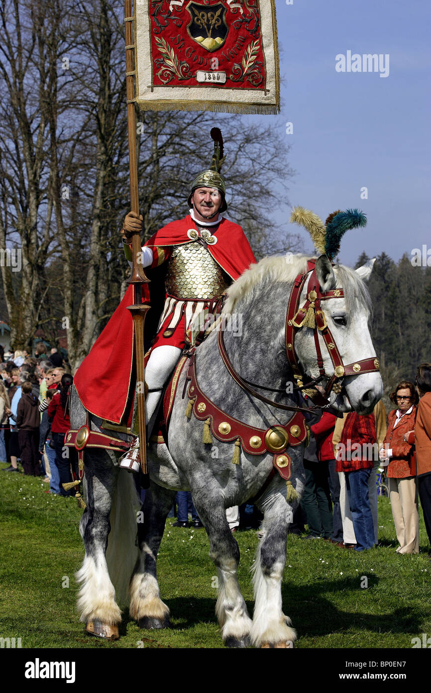 Saint george knight horse parade traunstein bavaria germany hi-res ...
