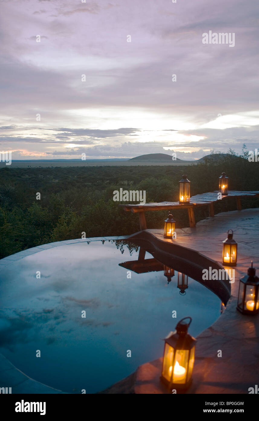Photos Around A Pool Of Lanterns