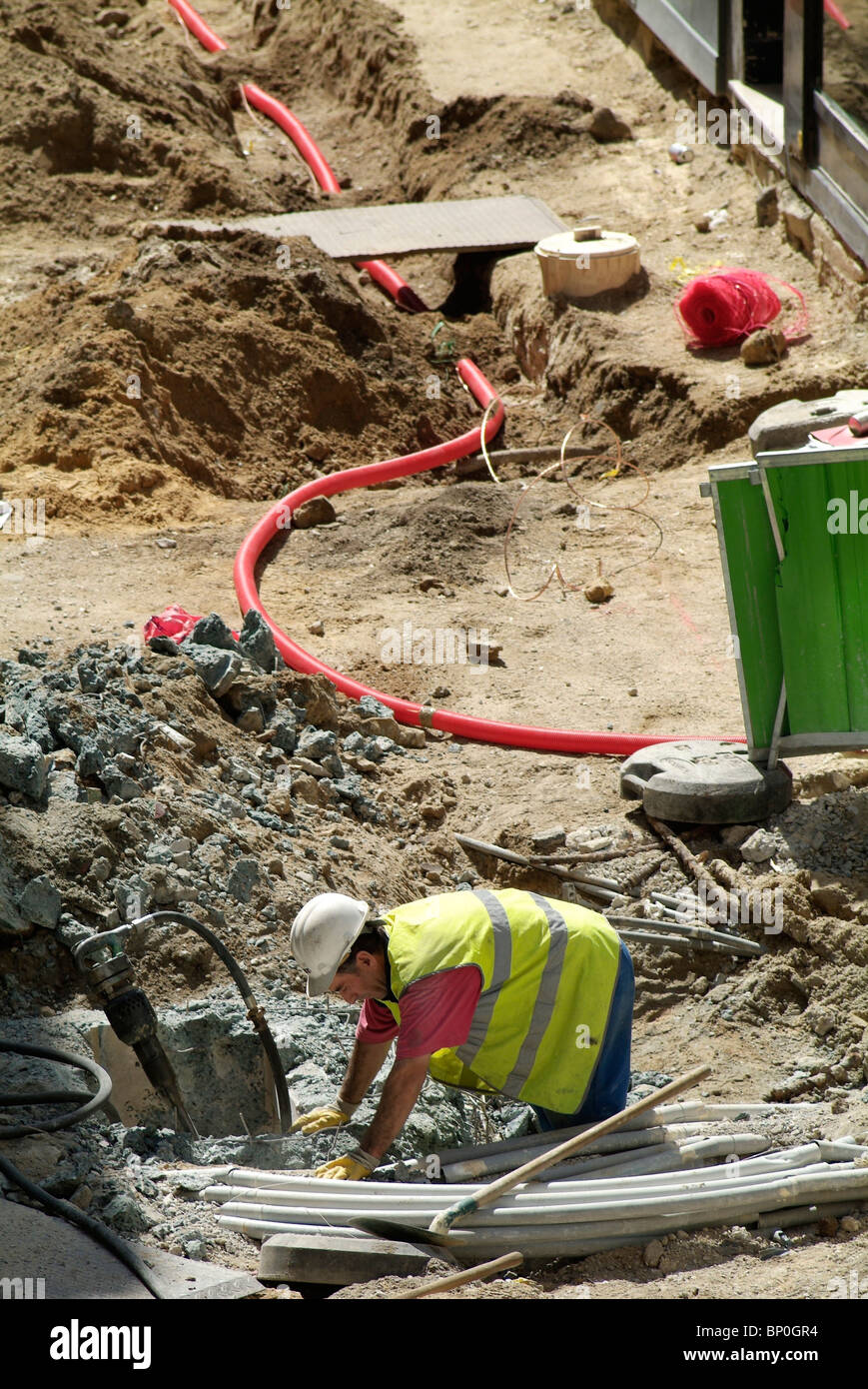 France, Paris, street worker Stock Photo - Alamy