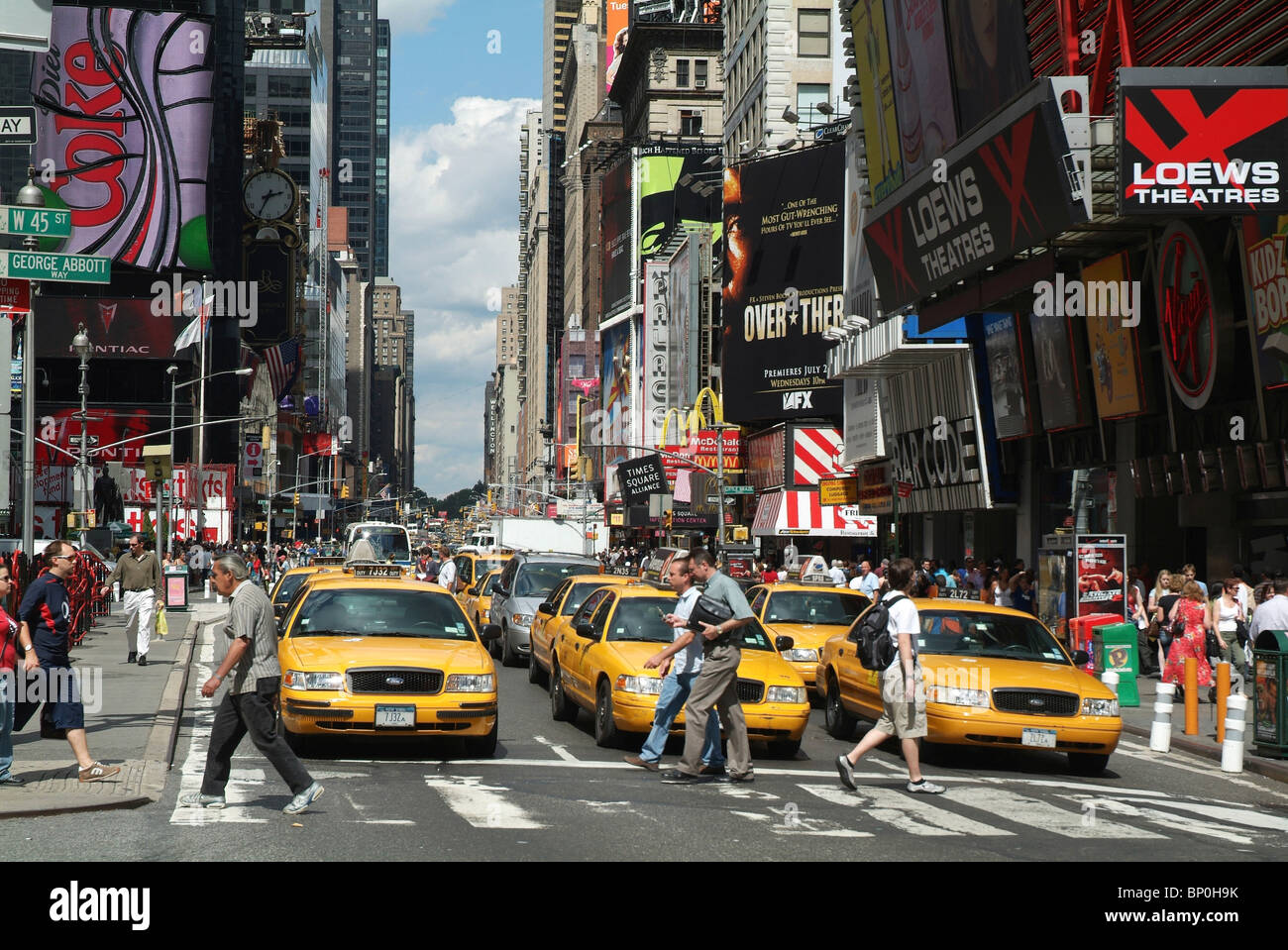 United States, New York, Times Square, taxis Stock Photo - Alamy