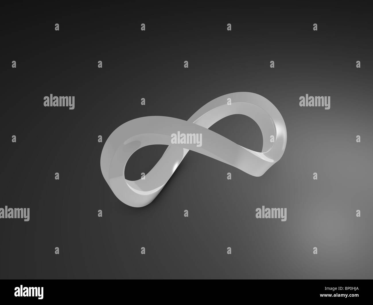 3d image, 3d infinity shape, over dark background Stock Photo - Alamy