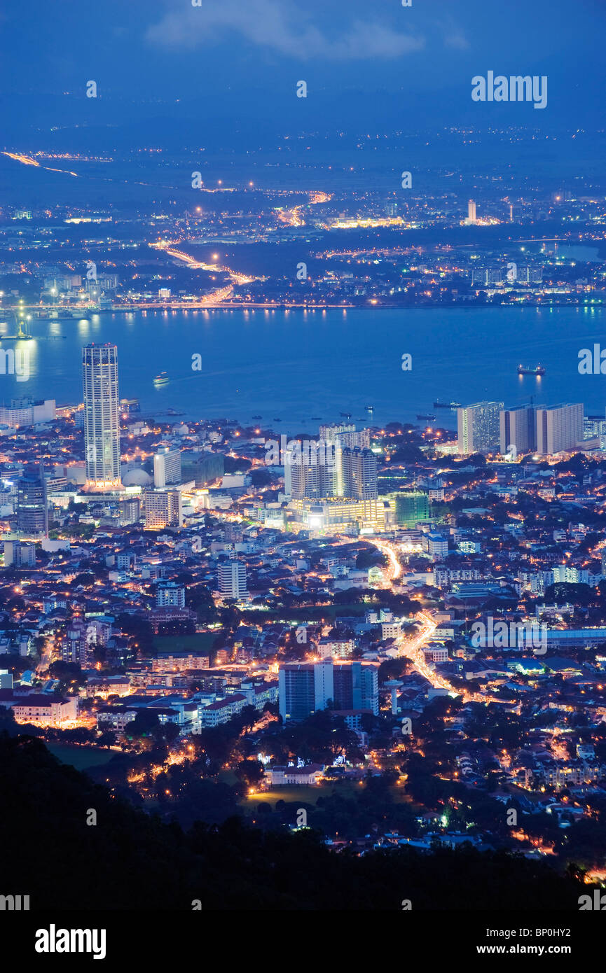 South East Asia, Malaysia, Penang, Georgetown, view of Georgetown from ...