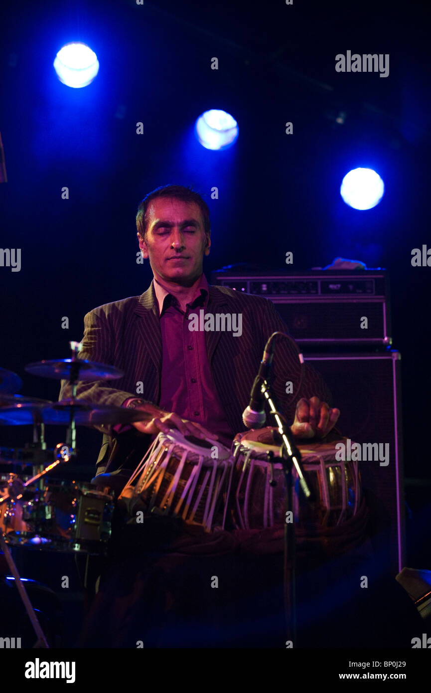Kuljit Bharma playing tabla percussion with the Andy Sheppard Band at ...