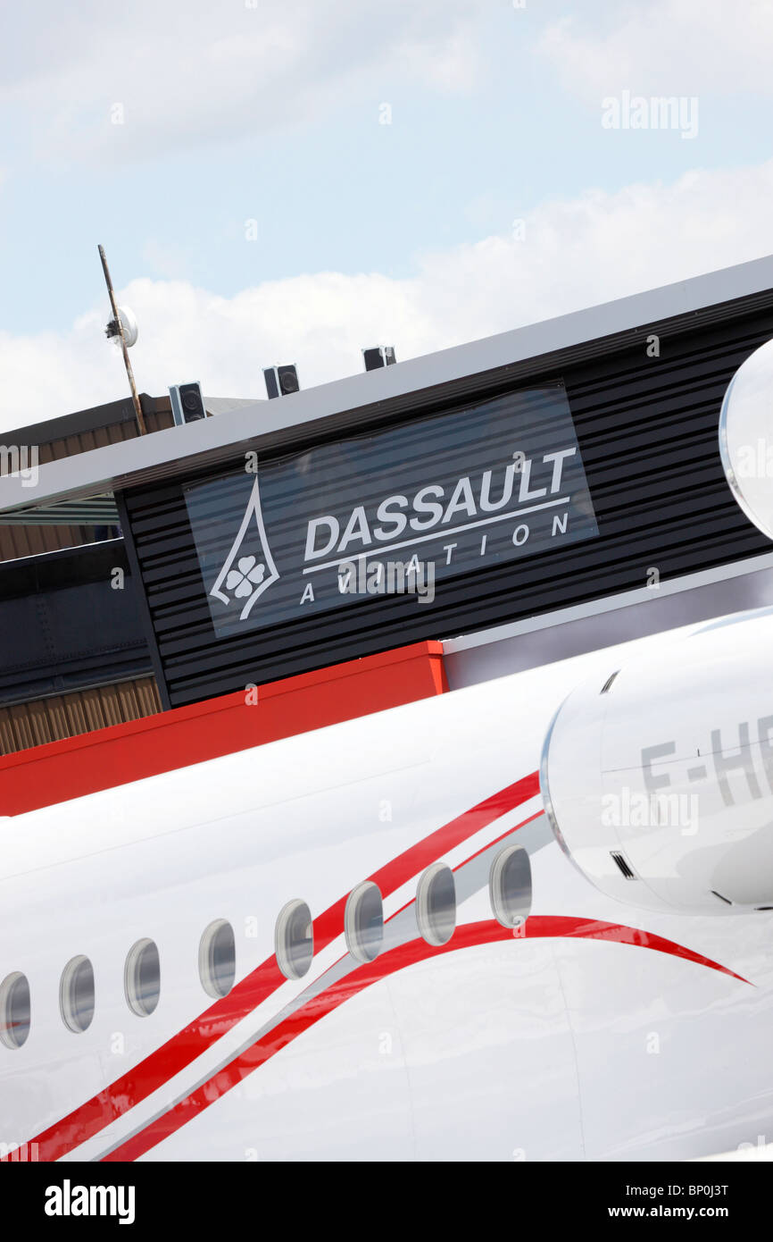 Falcon plane, Dassault Aviation sign Stock Photo - Alamy