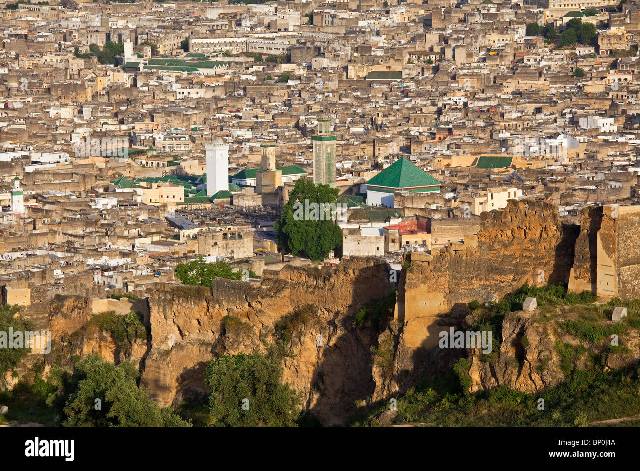 View across the old medina of Fes, Morocco Stock Photo - Alamy