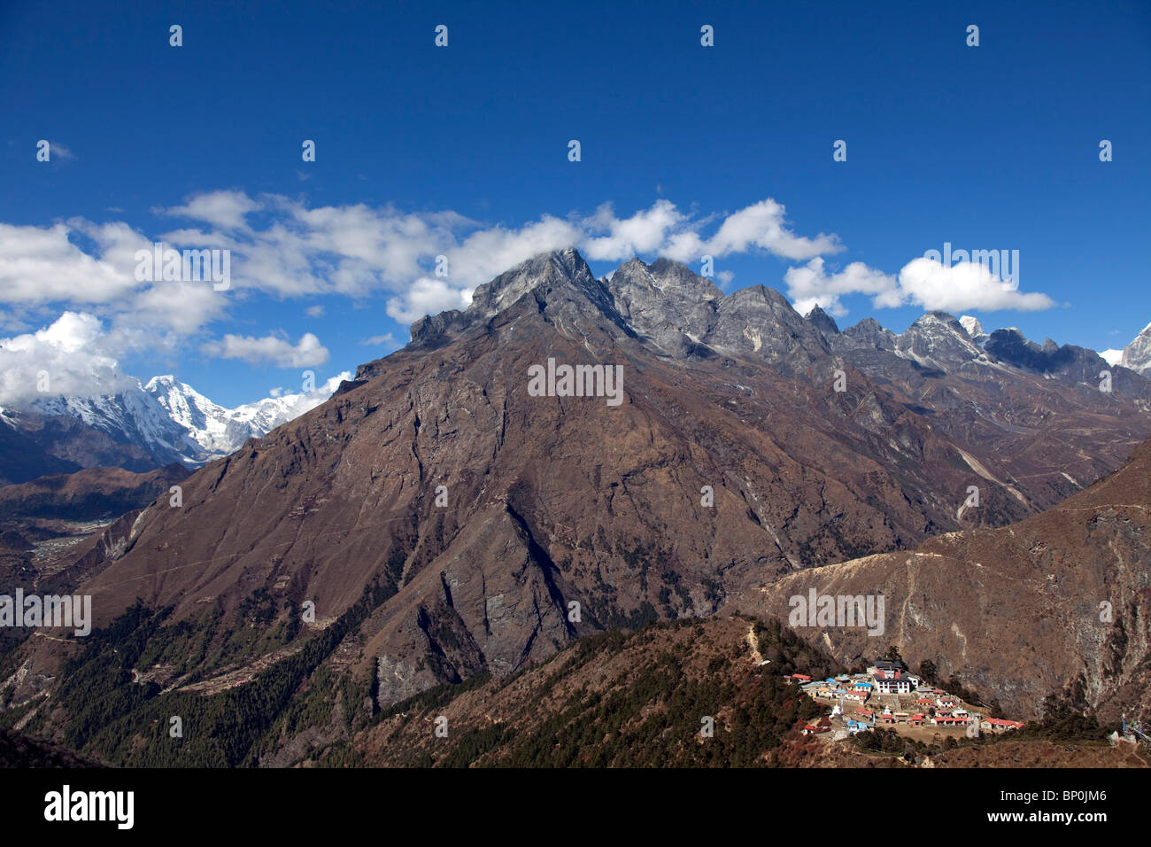 Nepal, Everest Region, Khumbu Valley, Tengboche. A remote Buddhist ...
