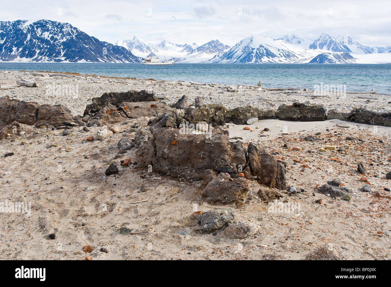 Old whaling station Amsterdamoya (Amsterdam island) Svalbard ...