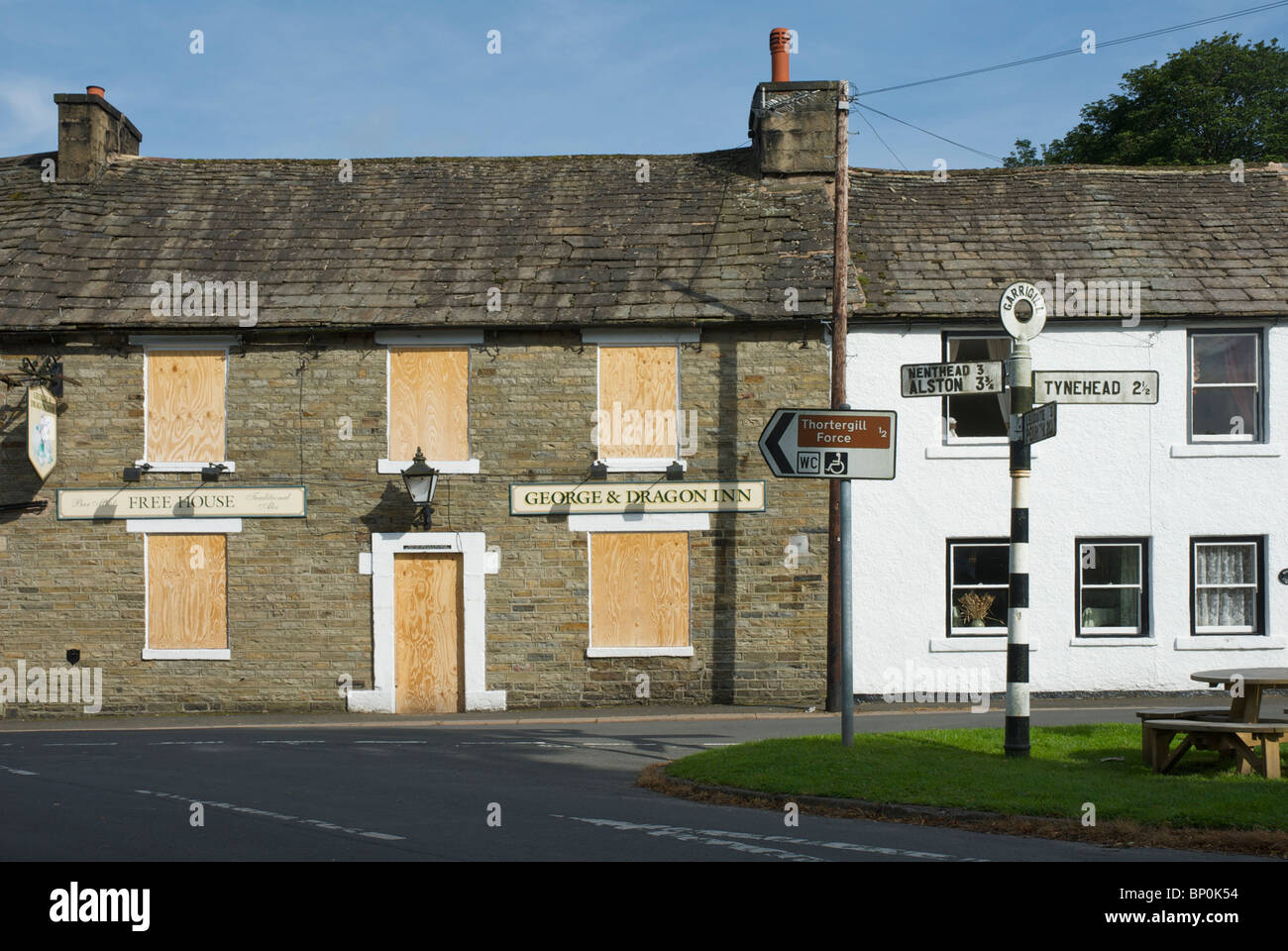 The George and Dragon Inn, shut and shuttered, Garrigill, North ...