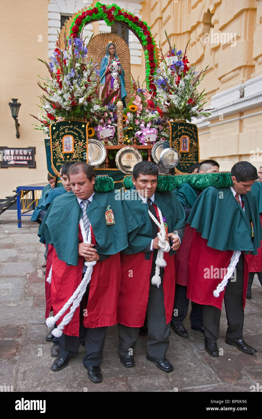 Peru. The image of Our Lady of Guadalupe represents the Virgin Mary in ...