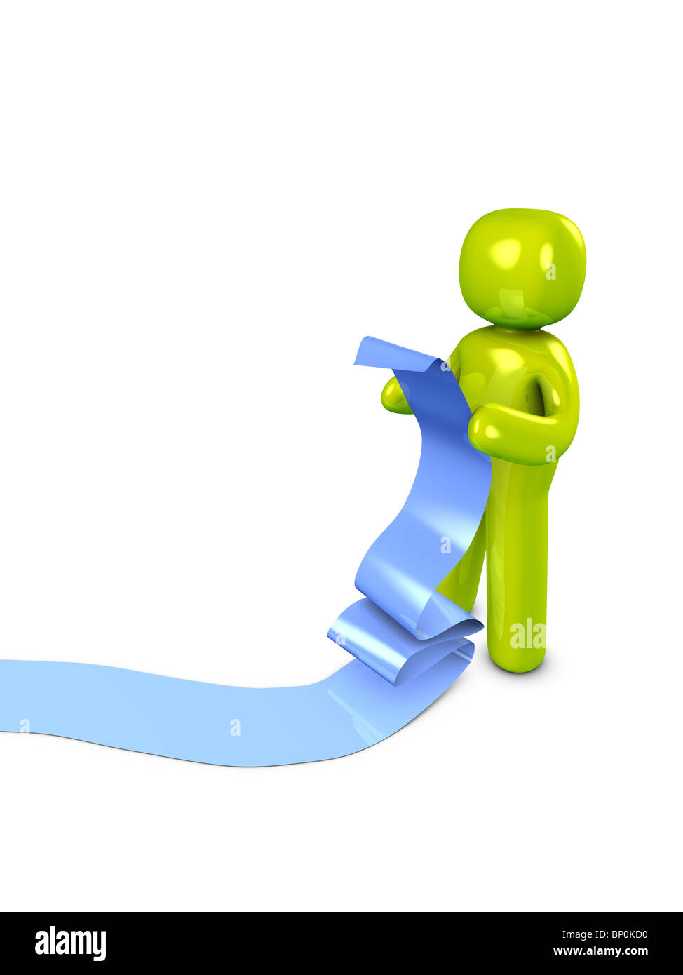 3d image, conceptual, long list Stock Photo - Alamy