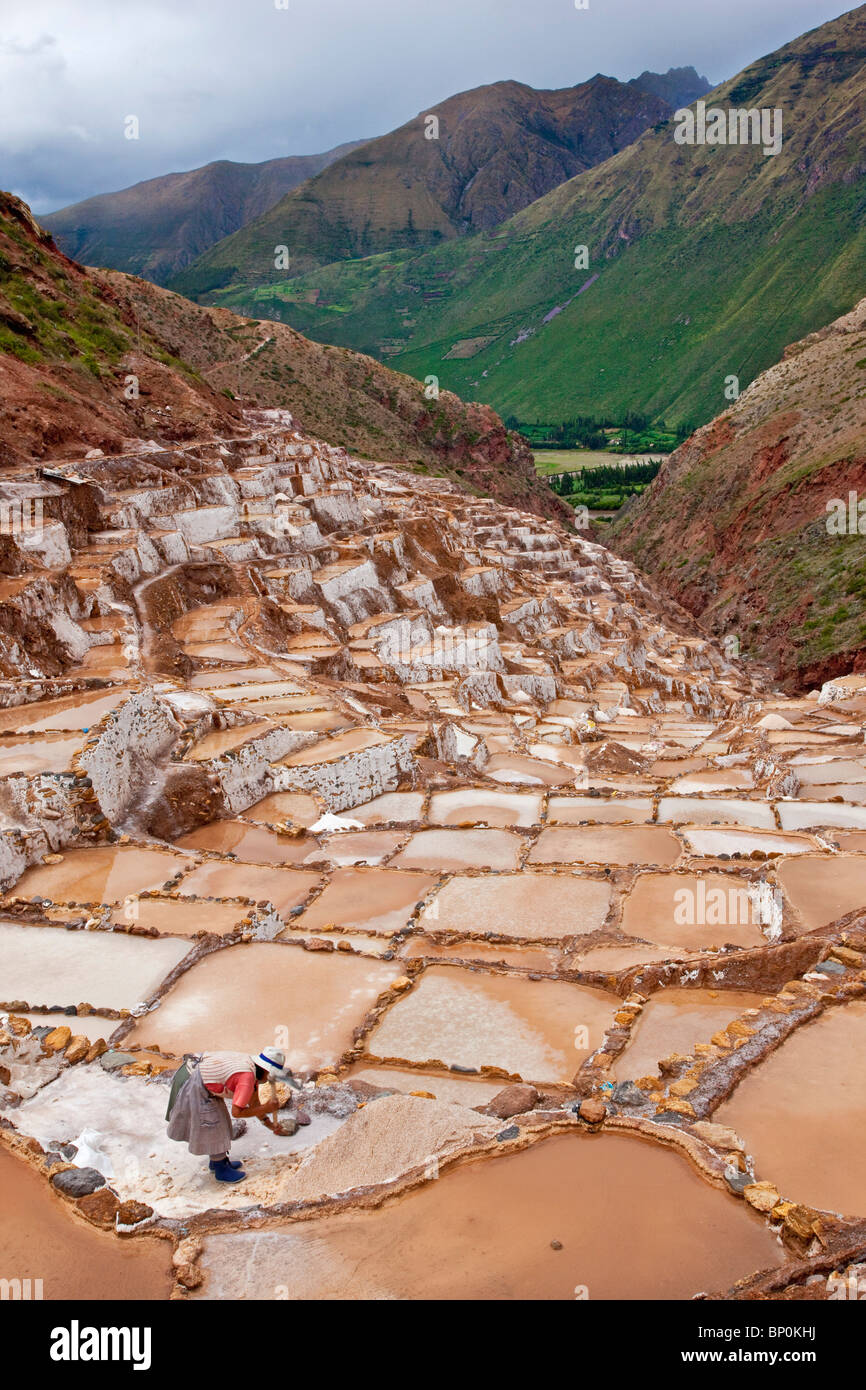 Peru, The ancient saltpans of Salinas near Maras have been an important ...