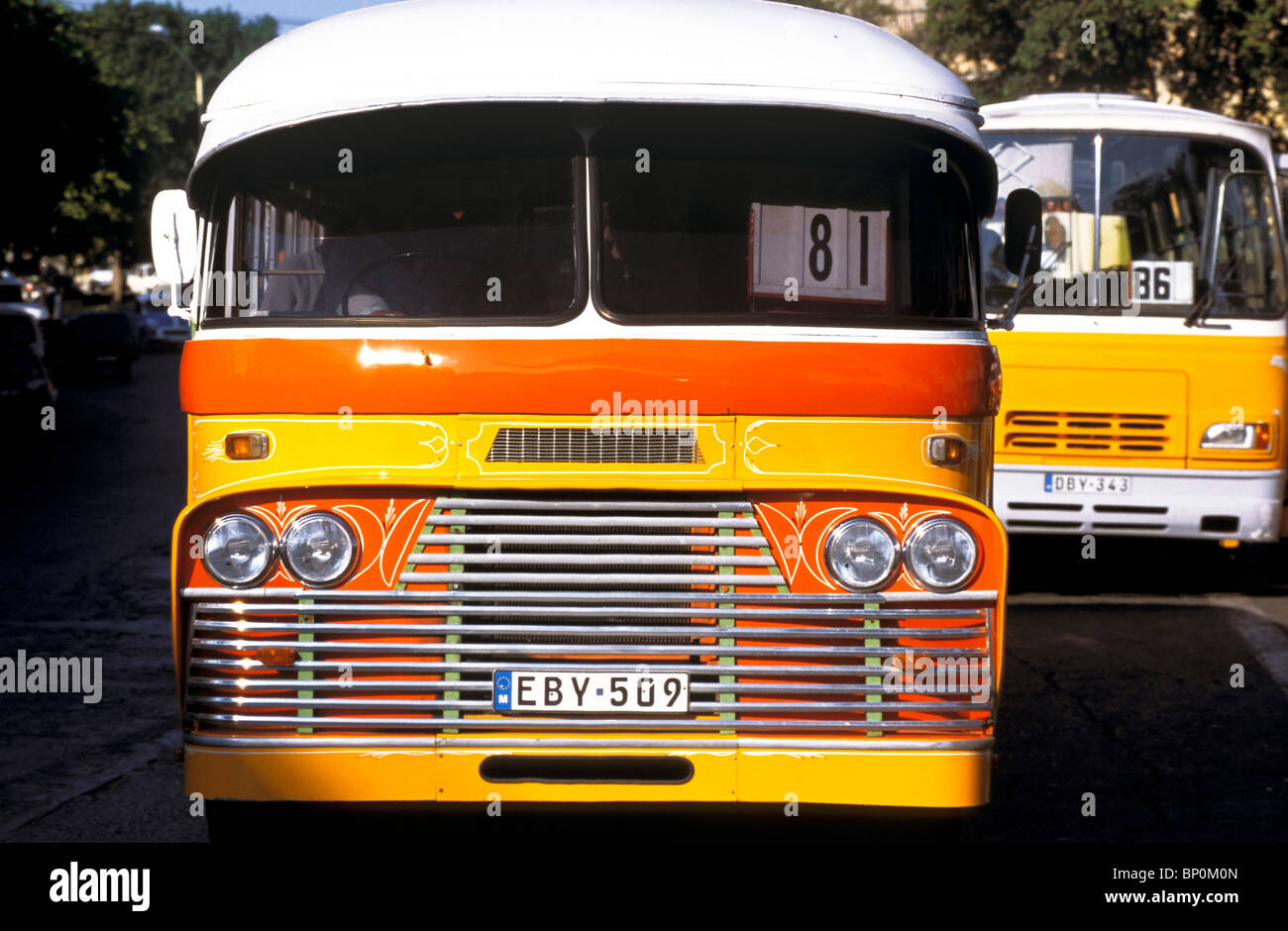 Malta, Valletta, old bus Stock Photo - Alamy
