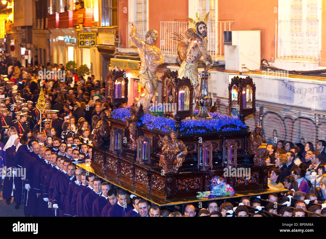 Semana Santa, (Holy Week) celebrations, Malaga, Andalucia, Spain Stock ...