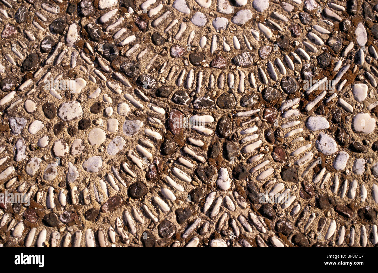 Greece, Corfu, stone courtyard Stock Photo - Alamy