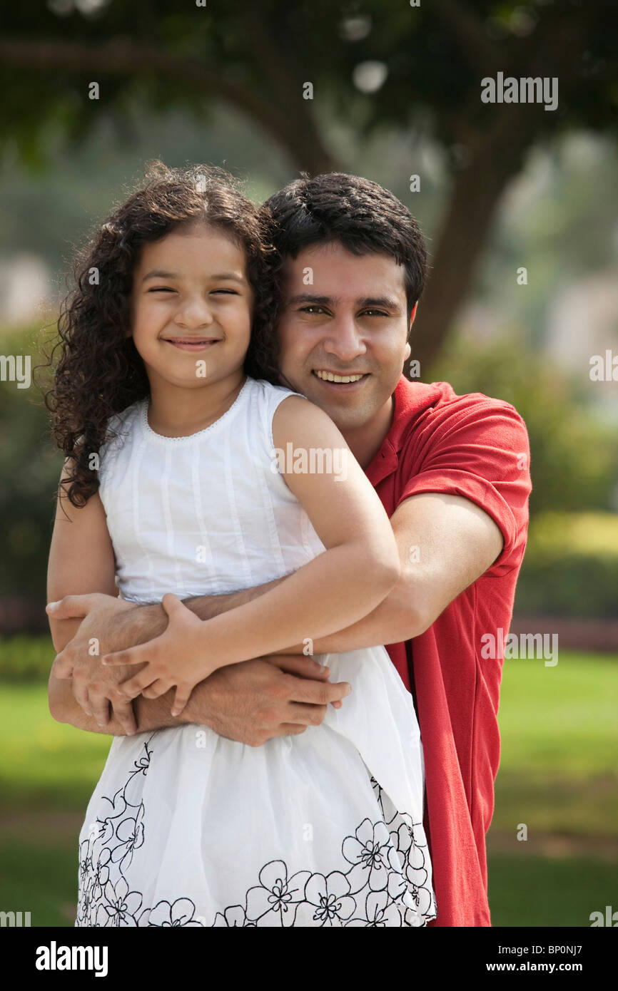 Portrait of father and daughter Stock Photo - Alamy
