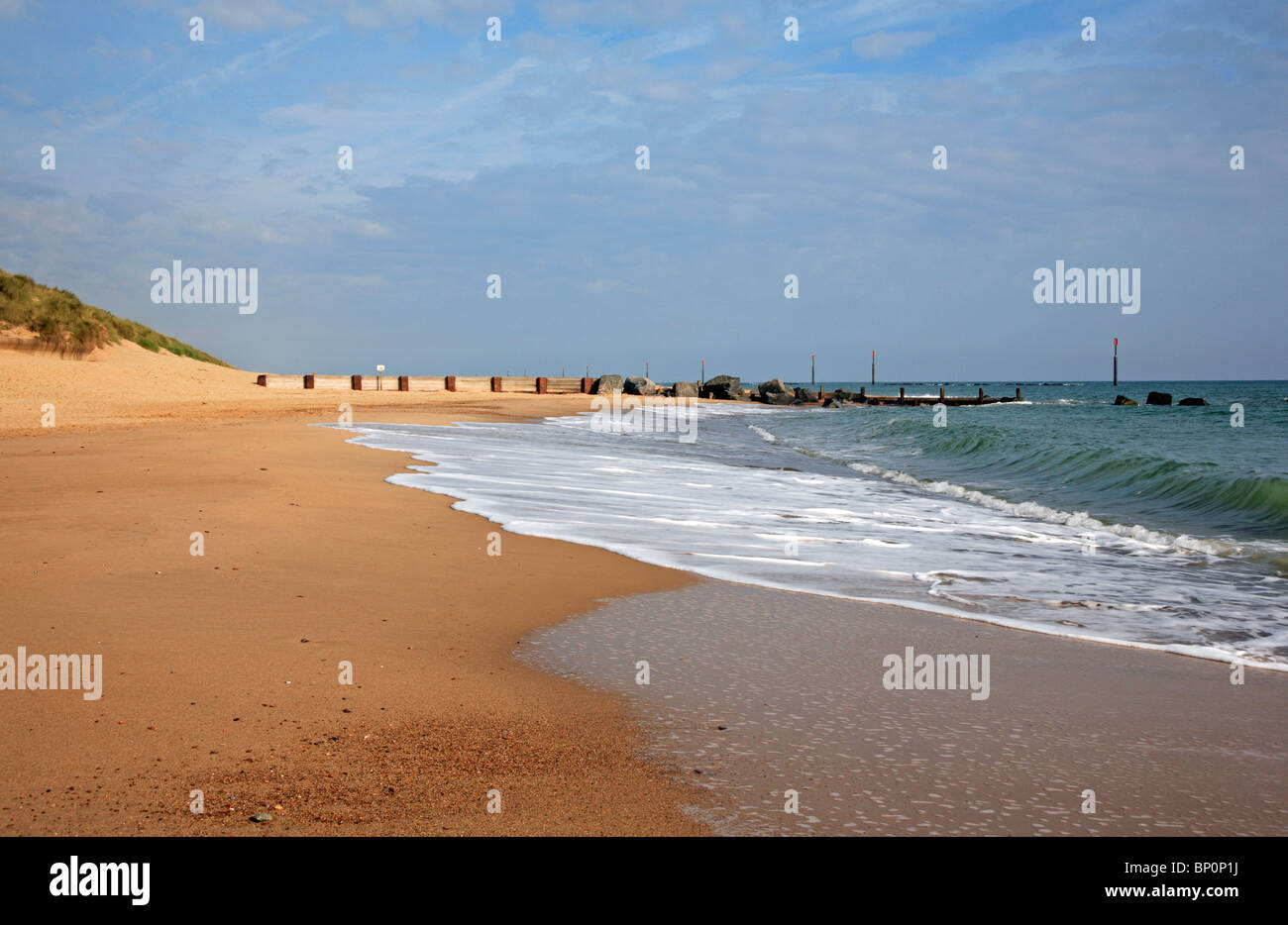 The beach in summer at Waxham, Norfolk, England, United Kingdom Stock ...