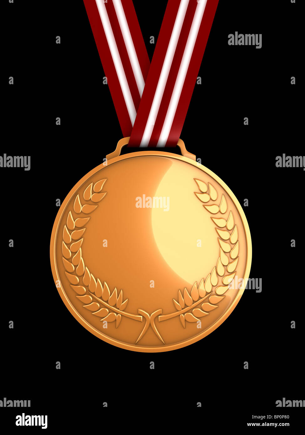 3d image, shiny bronze medal Stock Photo - Alamy
