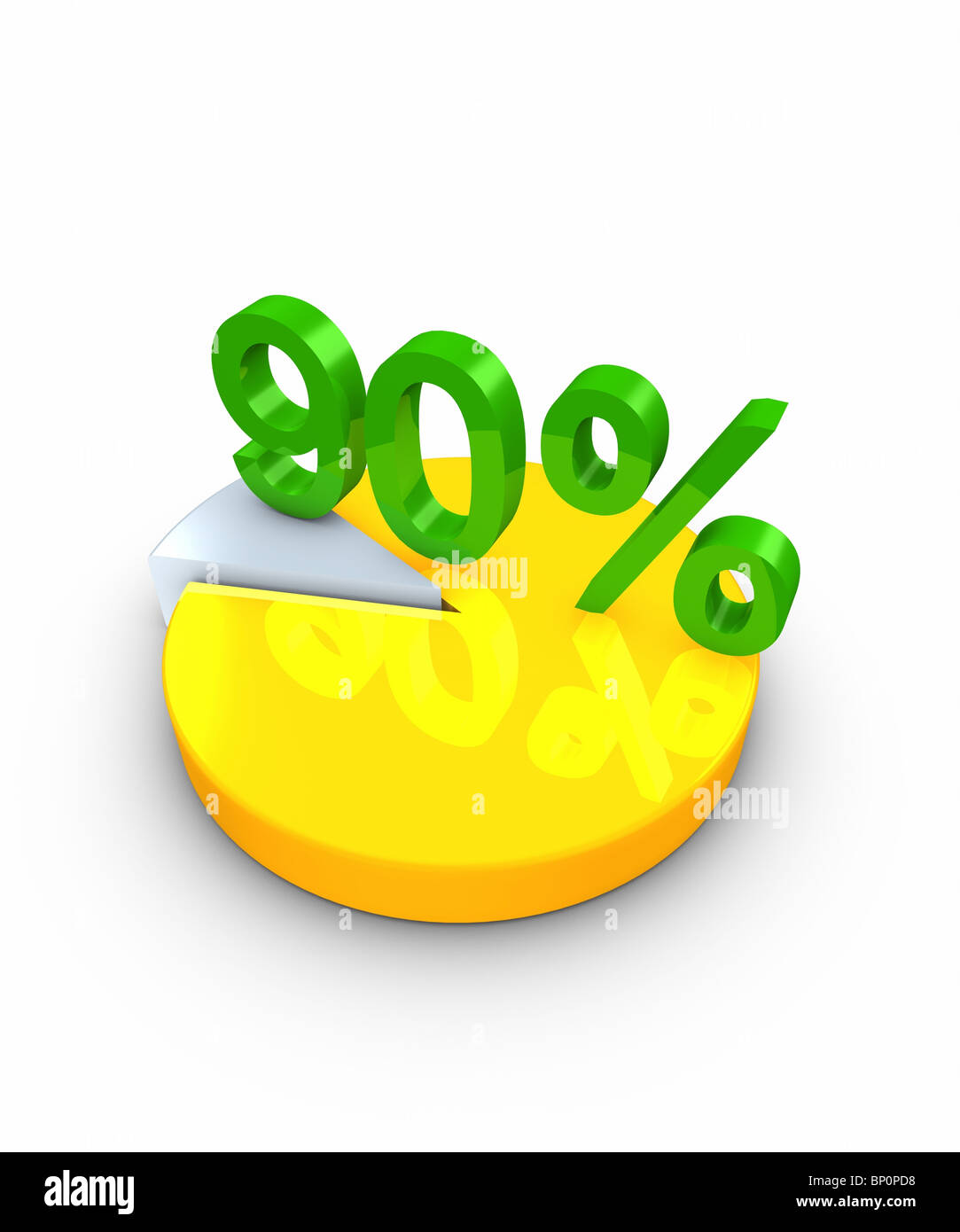 3d image, Percentage concept over white background Stock Photo - Alamy