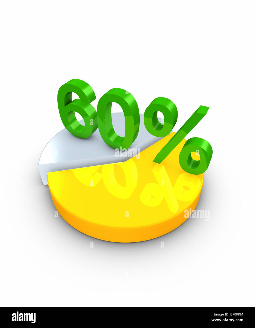 3d image, Percentage concept over white background Stock Photo - Alamy