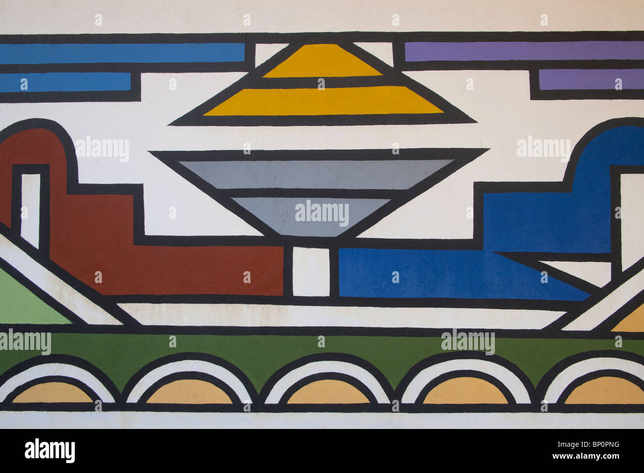 Typical Ndebele Pattern, Kwamhlanga,South Africa Stock Photo - Alamy