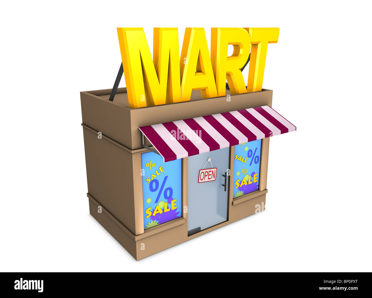 3d image, conceptual mini mart Stock Photo - Alamy