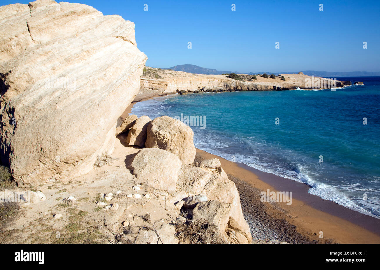 Fourni beach, Rhodes, Greece Stock Photo - Alamy