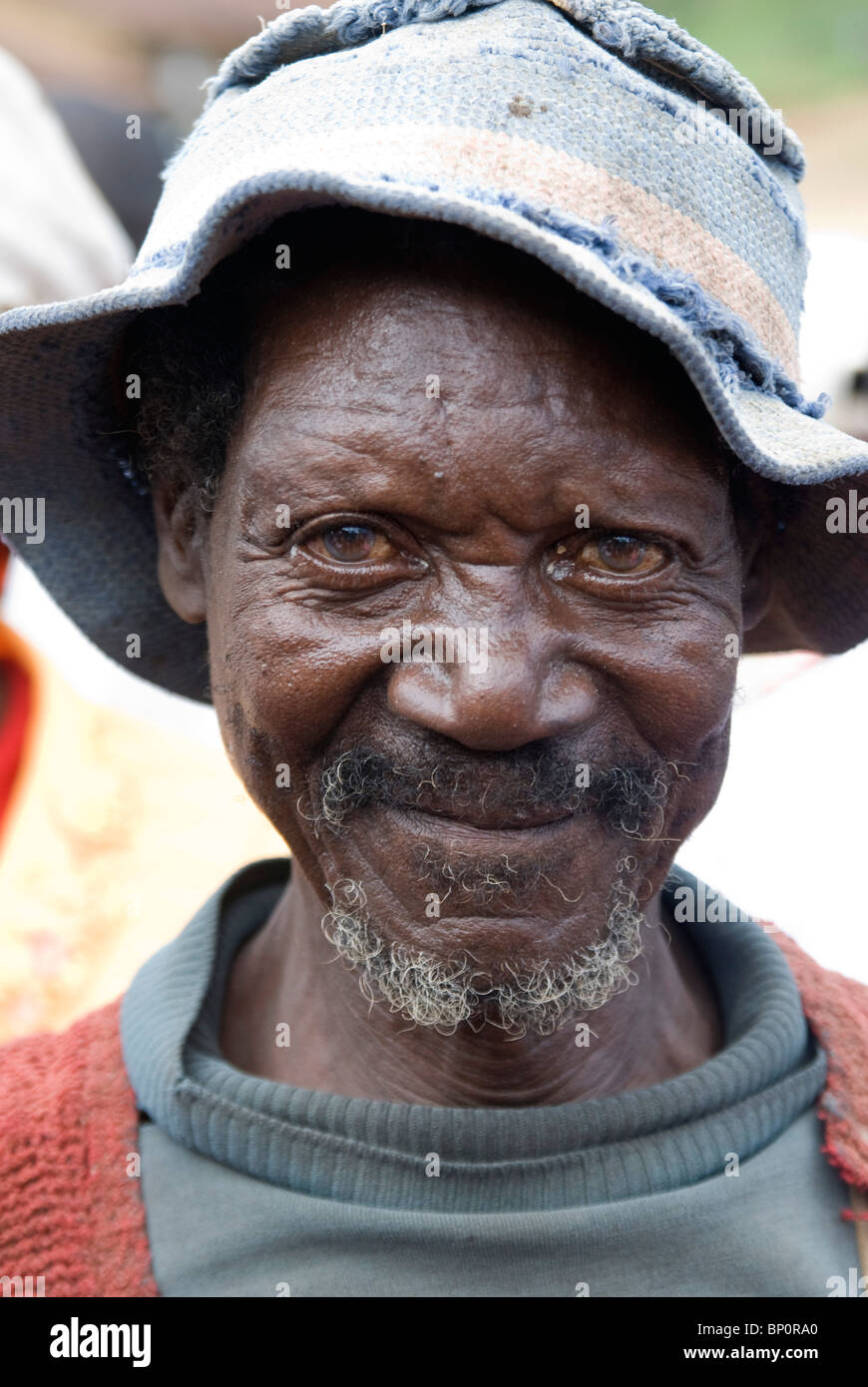 Rwanda, portrait of old man Stock Photo - Alamy