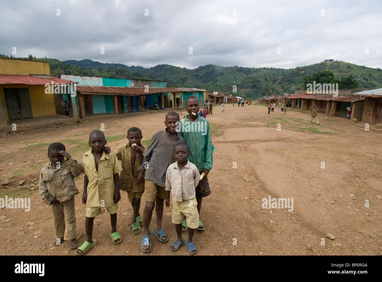 Rwanda, children in a village square Stock Photo - Alamy