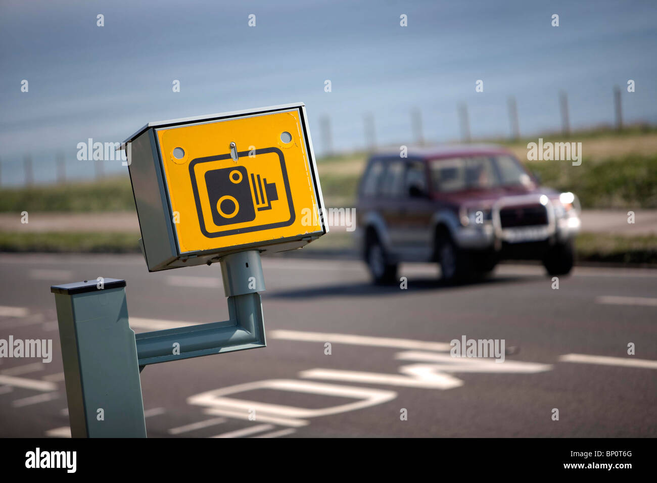A car drives past a roadside speed camera. Picture by James Boardman ...