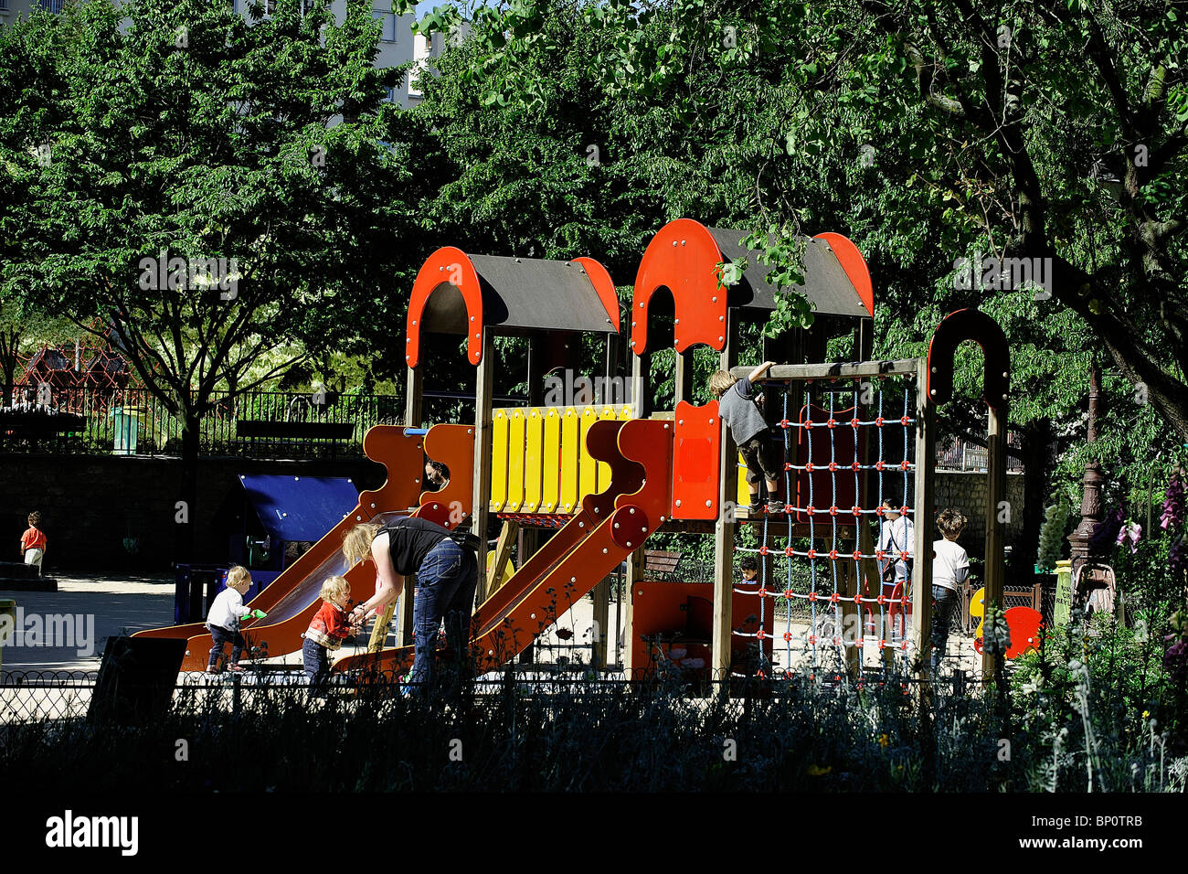 France, Paris, playground Stock Photo - Alamy