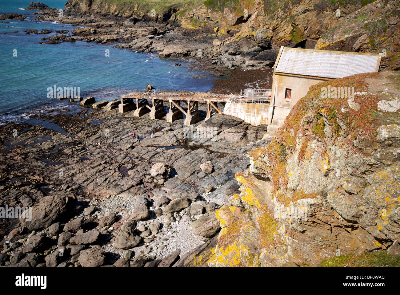 Lizard Point Cornwall UK Beach Old Lifeboat Station Stock Photo - Alamy