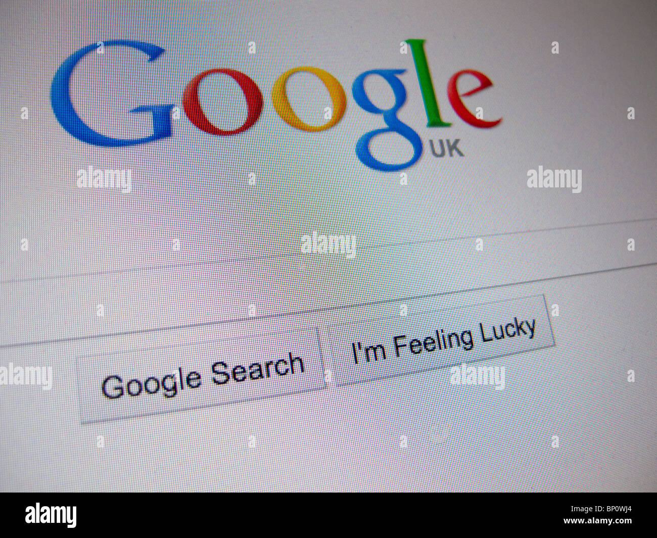 The Google UK web search engine page on a computer screen Stock Photo ...