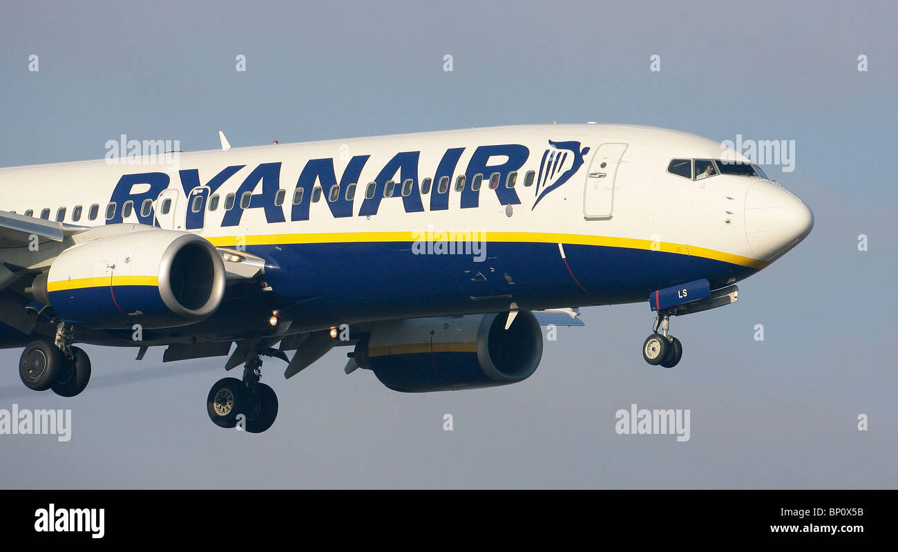 A Ryan Air aircraft comes into land at London's Gatwick Airport ...